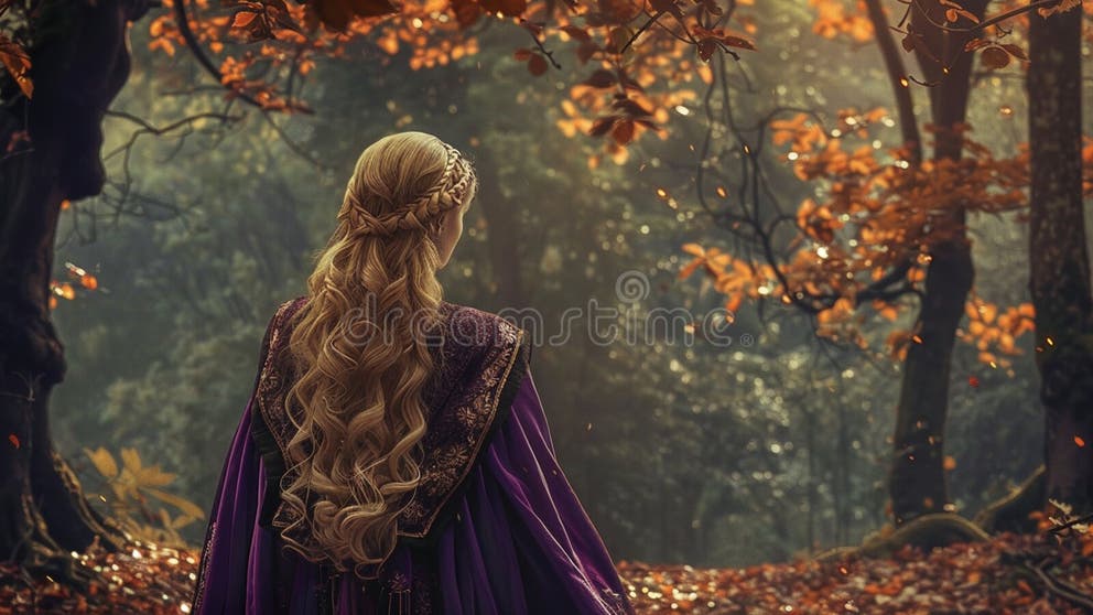 Beautiful Viking, Norse, Celtic Royal Princess Stock Illustration ...