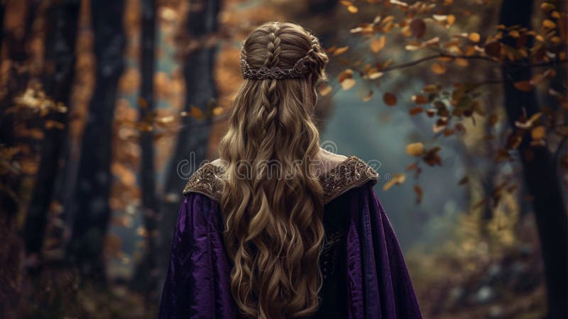 Beautiful Viking, Norse, Celtic Royal Princess Stock Illustration ...