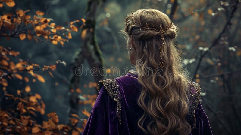 Beautiful Viking, Norse, Celtic Royal Princess Stock Illustration ...