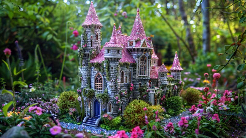 An Enchanted Glittery Castle Toy in a Colorful Fantasy Kingdom ...