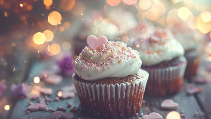 Dreamy Colorful Cupcakes in Pastel Colors with Sparkles, Shimmers ...