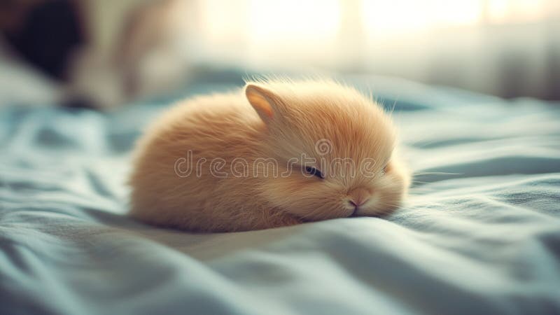 The Cutest Bunny Ever Sleeping and Dreaming Stock Illustration ...