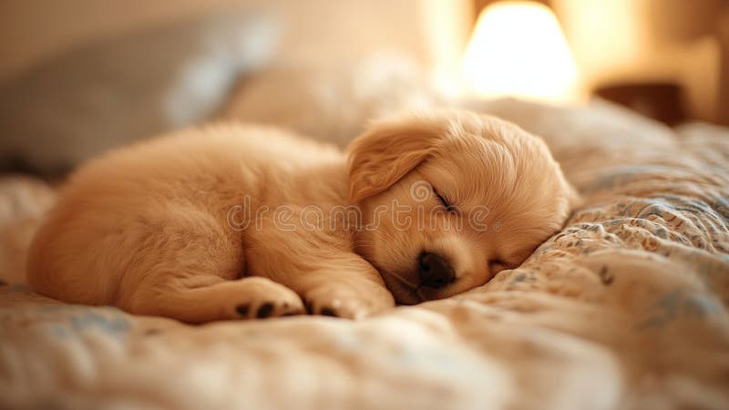 The Cutest, Most Adorable Golden Retriever Puppy Dog Sleeping and ...