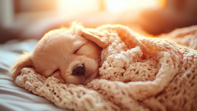 The Cutest, Most Adorable Golden Retriever Puppy Dog Sleeping and ...