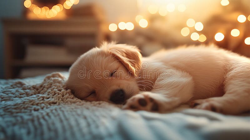 The Cutest, Most Adorable Golden Retriever Puppy Dog Sleeping and ...