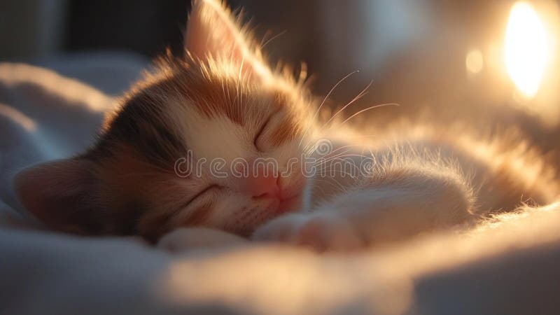 The Cutest, Most Adorable Kitten Cat Sleeping and Dreaming Peacefully ...