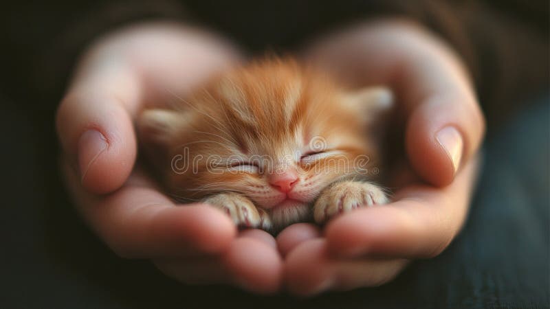 The Cutest, Most Adorable Kitten Cat Sleeping and Dreaming Peacefully ...