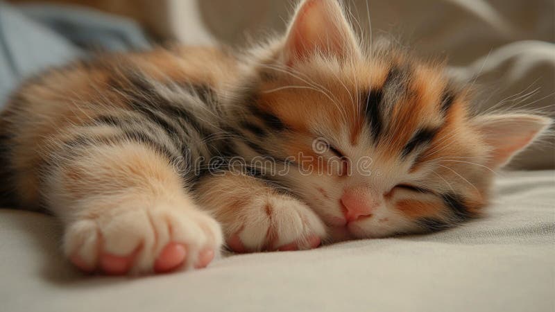 The Cutest, Most Adorable Kitten Cat Sleeping and Dreaming Peacefully ...