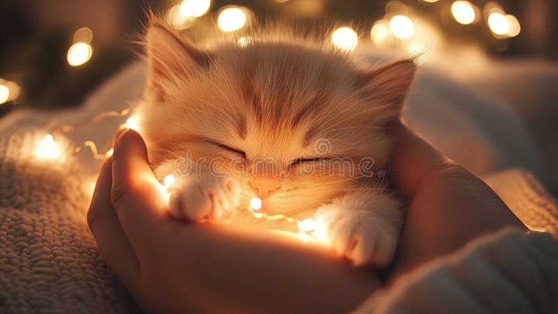 The Cutest, Most Adorable Kitten Cat Sleeping and Dreaming Peacefully ...