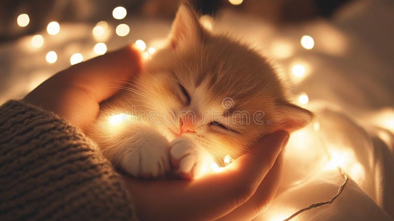 The Cutest, Most Adorable Kitten Cat Sleeping and Dreaming Peacefully ...