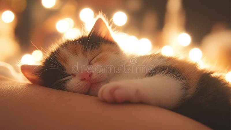 The Cutest, Most Adorable Kitten Cat Sleeping and Dreaming Peacefully ...