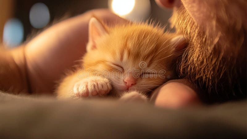 The Cutest, Most Adorable Kitten Cat Sleeping and Dreaming Peacefully ...
