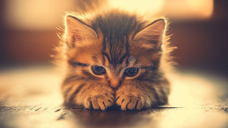 The Cutest, Most Adorable Tiny Kitten Cat (Precious!) Stock ...