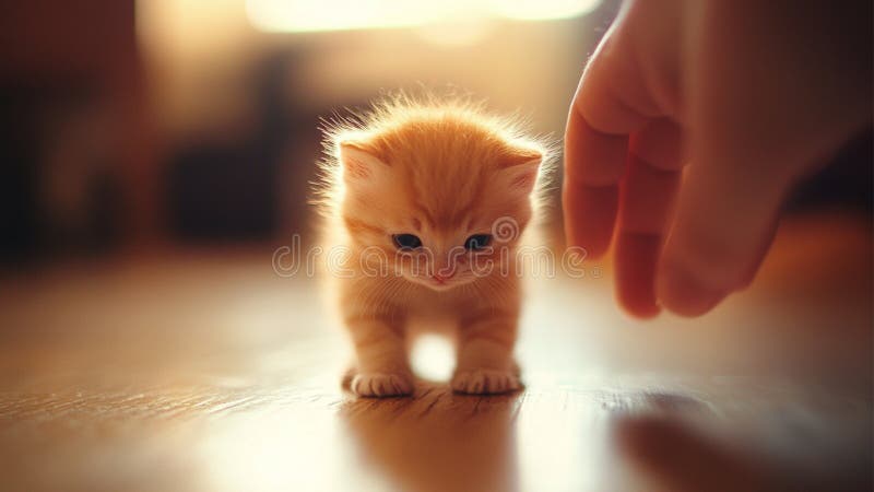 The Cutest, Most Adorable Tiny Kitten Cat (Precious!) Stock ...