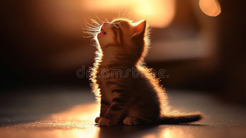 The Cutest, Most Adorable Tiny Kitten Cat Meowing (Precious!) Stock ...
