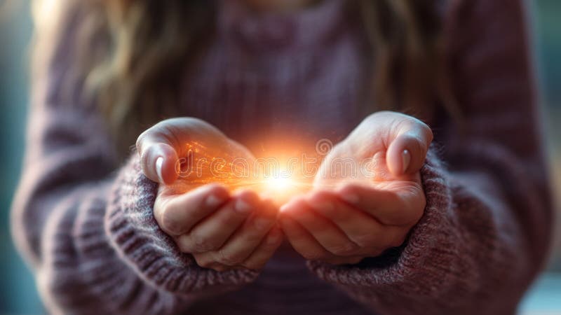 Healer Woman Practicing Energy Healing Emitting Powerful Glowing Light ...