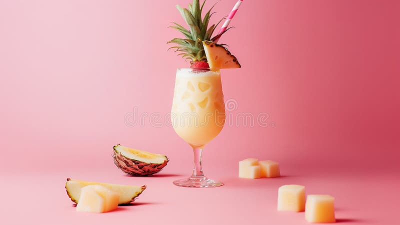 A Perfect Sweet and Tangy Tropical Juice with an Umbrella in a Pretty ...