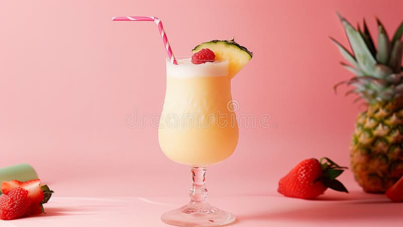 A Perfect Sweet and Tangy Tropical Juice with an Umbrella in a Pretty ...