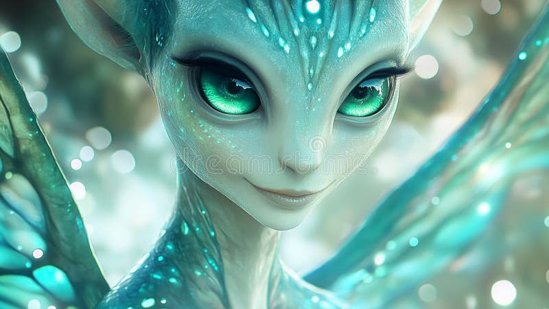 A Beautiful Green Insectoid Extraterrestrial Creature (Insect Alien ...