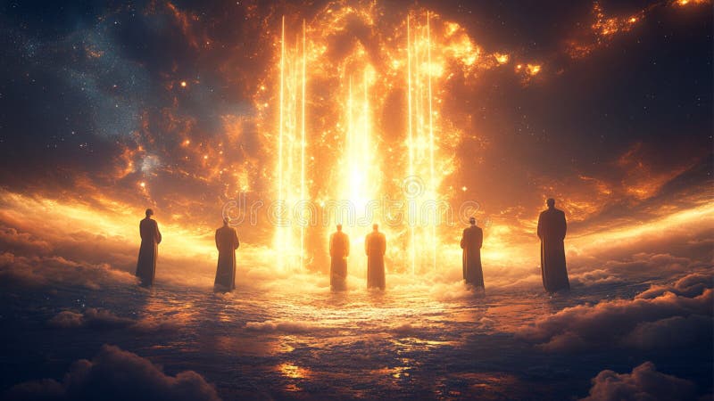 A Group of Golden High Density Alien Extraterrestrial Beings in a ...