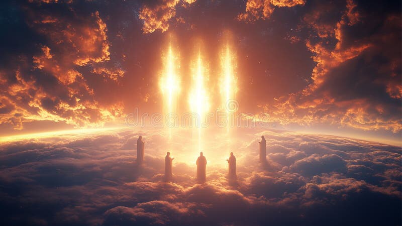 A Group of Golden High Density Alien Extraterrestrial Beings in a ...