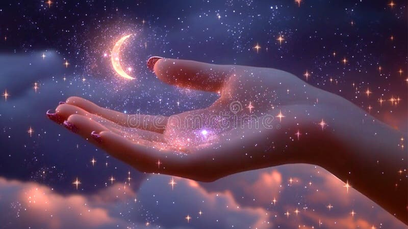 Hands Holding Cosmic Planets, Nebulas, Galaxies, Stars and ...