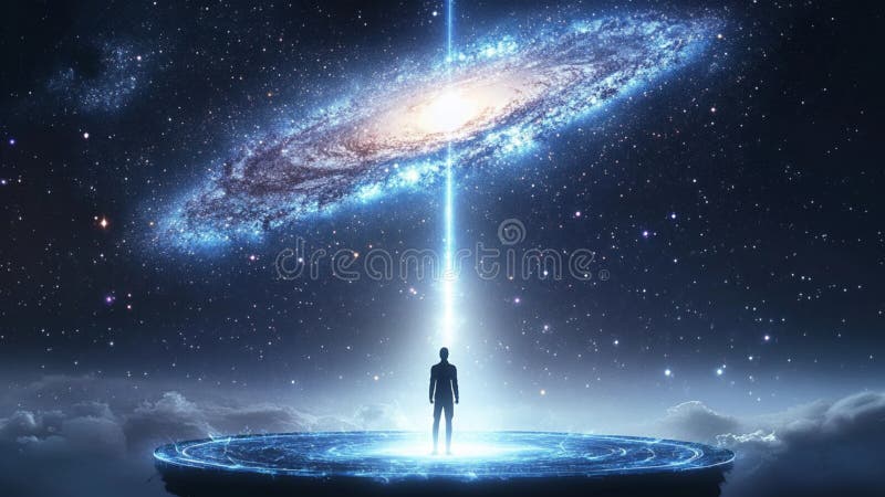 Galactic Starseed Man Going through a Cosmic Awakening in a Galaxy ...
