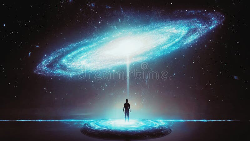 Galactic Starseed Man Going through a Cosmic Awakening in a Galaxy ...