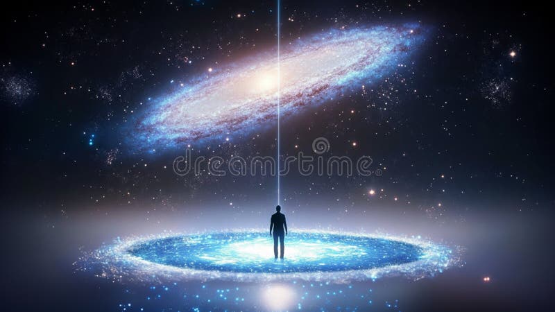 Galactic Starseed Man Going through a Cosmic Awakening in a Galaxy ...