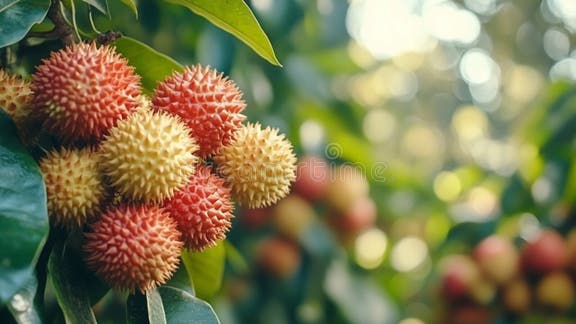 Fresh, Juicy, Refreshing, Delicious, Sweet Lychees Fruits Growing on a ...