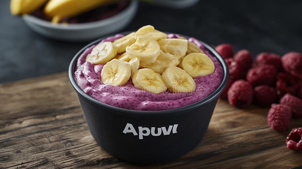 Delicious, Healthy, Antioxidant Rich Açaí Bowl with Fresh Banana Slices ...