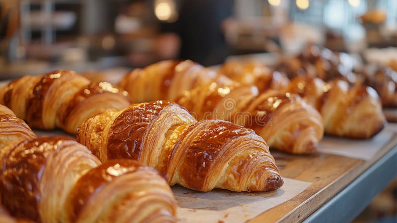 Perfectly Buttery and Flaky Croissants at a Local Bakery (French ...