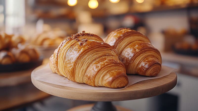 Perfectly Buttery and Flaky Croissants at a Local Bakery (French ...