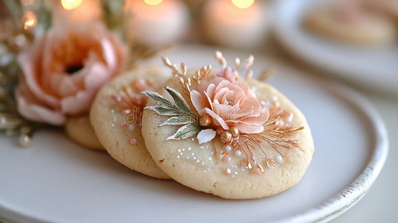 Beautiful, Buttery, Hard Sugar Cookies in a Round Circle Shape with ...