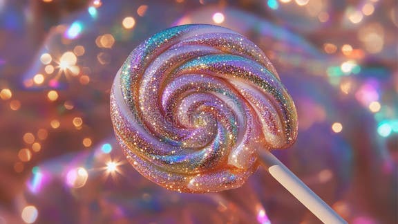 Fun, Glittery, Shimmery, Sparkly and Kids Sugary Lollipop Candy Stock ...