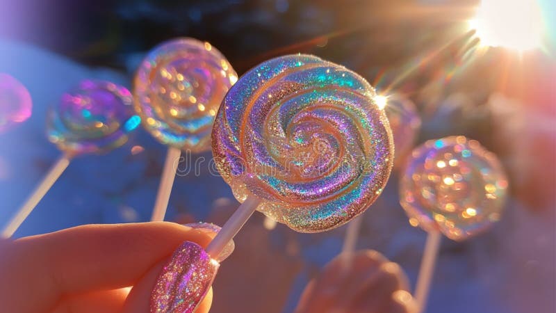 Fun, Glittery, Shimmery, Sparkly and Kids Sugary Lollipop Candy Stock ...