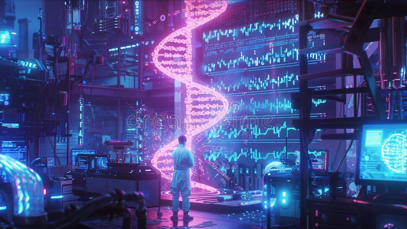 Computerized Dna Stock Illustrations – 6 Computerized Dna Stock ...