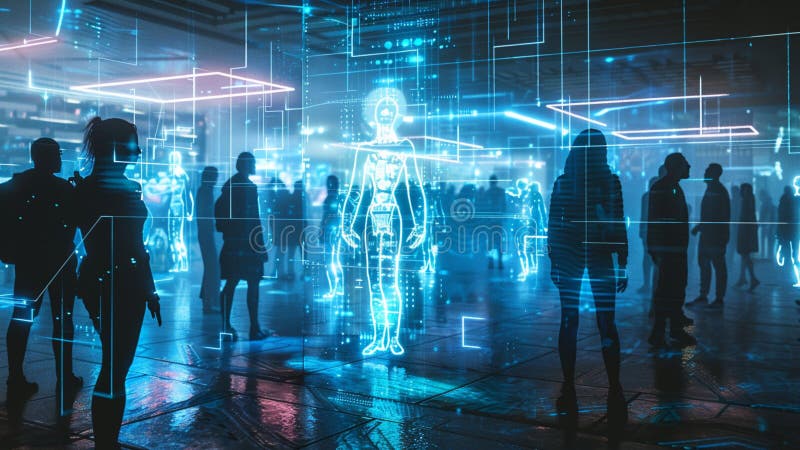 Pixel Matrix People in a Virtual Reality Pixelated World Encrypted ...