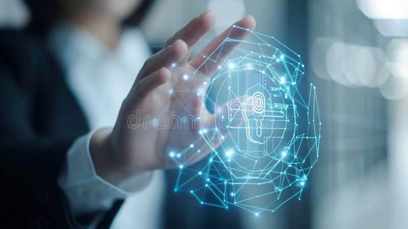 High Tech Software Virtual Digital Encrypted Data Computer Security ...