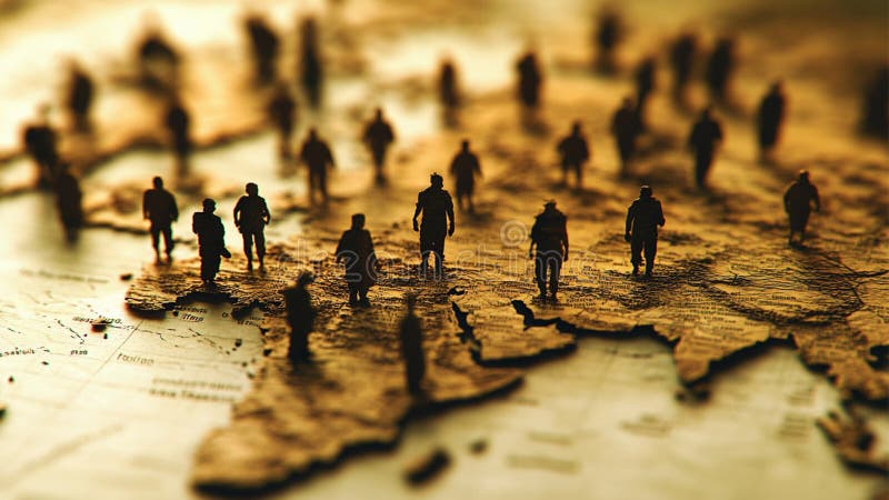 Global Map with Countries and Continents International People Humanity ...