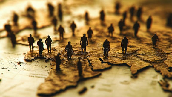 Global Map with Countries and Continents International People Humanity ...