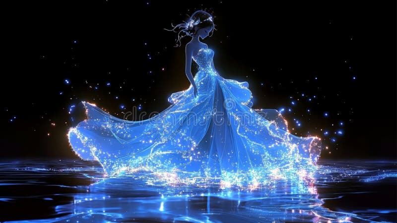 Magical Princess or Queen Goddess in a Shining Glowing Sparkly Glitter ...