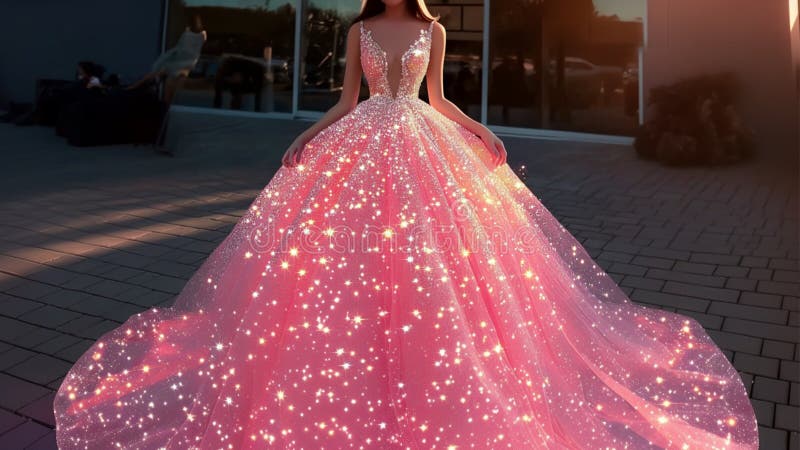Fairytale Magical Princess or Queen Wearing a Scintillating Shining ...