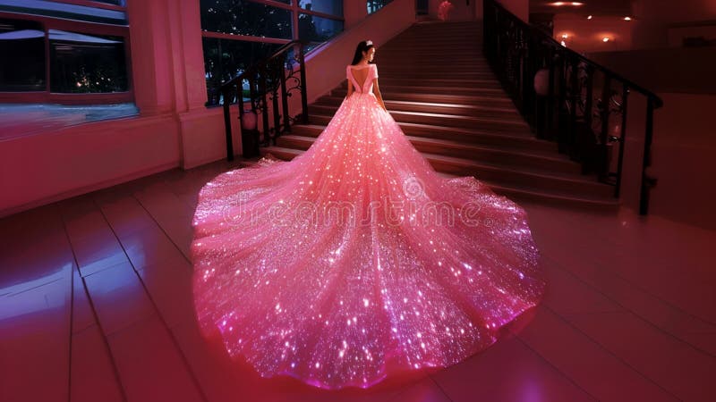 Fairytale Magical Princess or Queen Wearing a Scintillating Shining ...