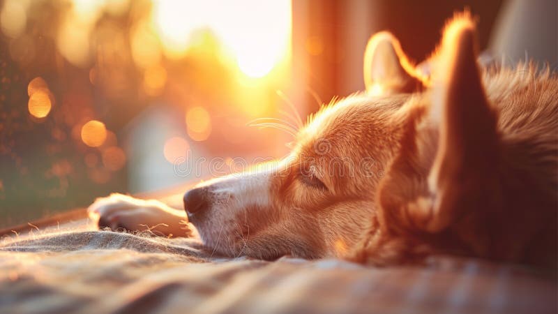 Cute, Friendly and Happy Pembroke Welsh Corgi Puppy Dog Lying Down ...