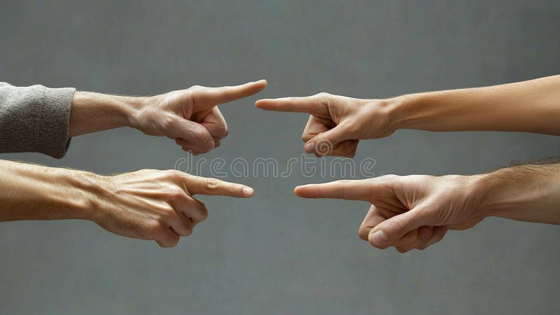 Fingers Pointing Blaming One Another in a Heated Argument ...