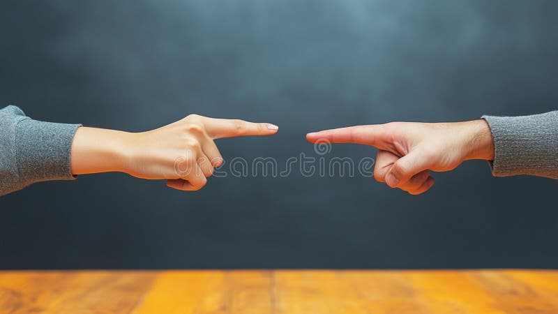 Fingers Pointing Blaming Each Other in a Heated Argument ...