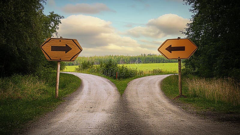 Opposite Directions, Fork in the Road (Crossroads), Intersection ...