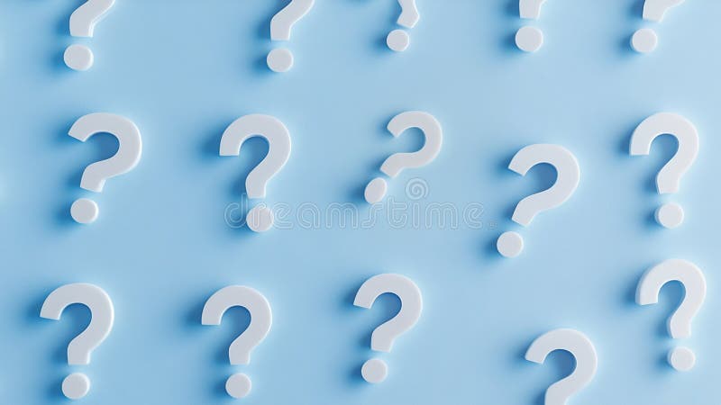 White Interrogation Marks Points in a Blue Background (Uncertainty ...