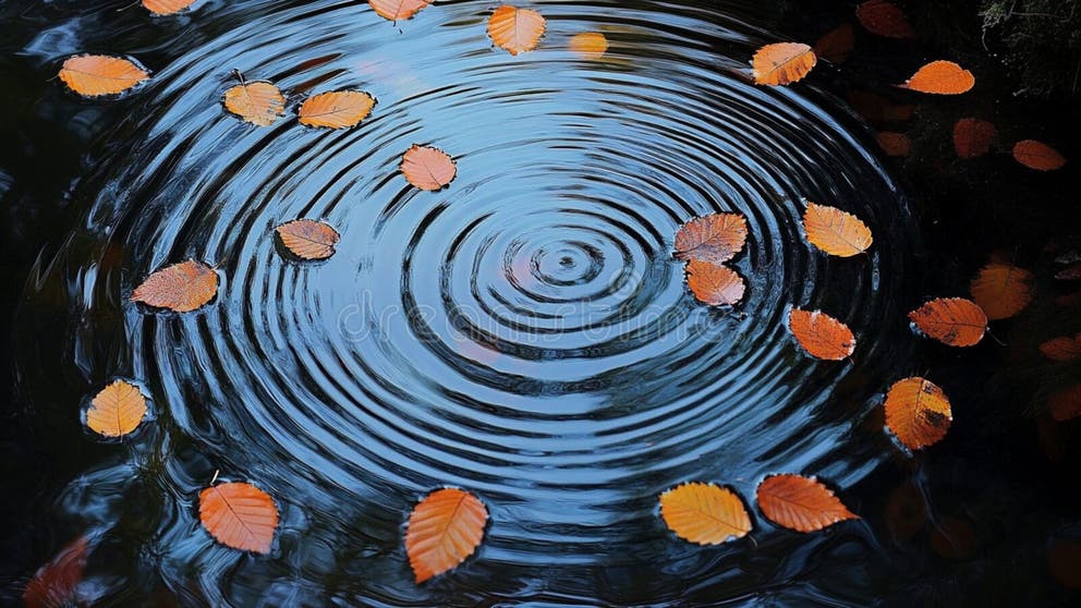 A Spiral Vortex Ripple Pattern Effect Expanding into Bigger Rings and ...